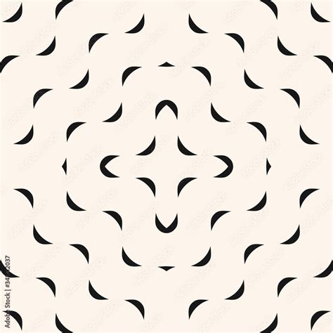 Vector Minimalist Geometric Seamless Pattern With Small Wavy Shapes