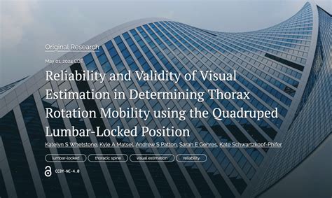 Reliability And Validity Of Visual Estimation In Determining Thorax