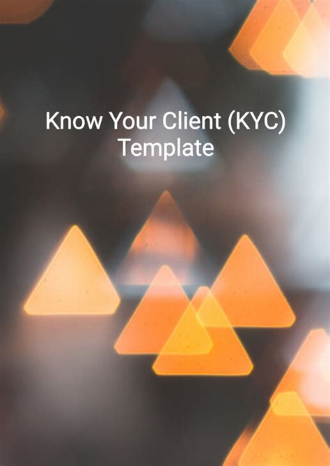 Know Your Client Kyc Template Template In Word Doc Hedge Fund
