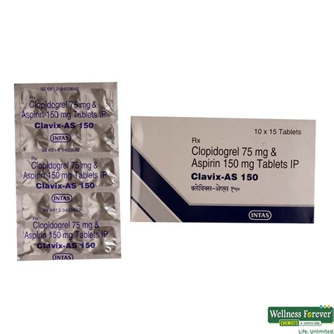Buy Clavix As 150mg 15 Tablets Online At Best Prices Wellness Forever
