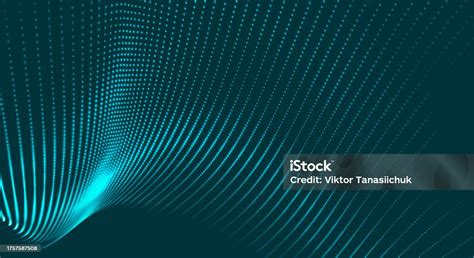 입자의 추상적인 디지털 파동 미래 지향적 인 포인트 웨이브 기술 배경 벡터입니다 3d 렌더링 0명에 대한 스톡 벡터 아트 및
