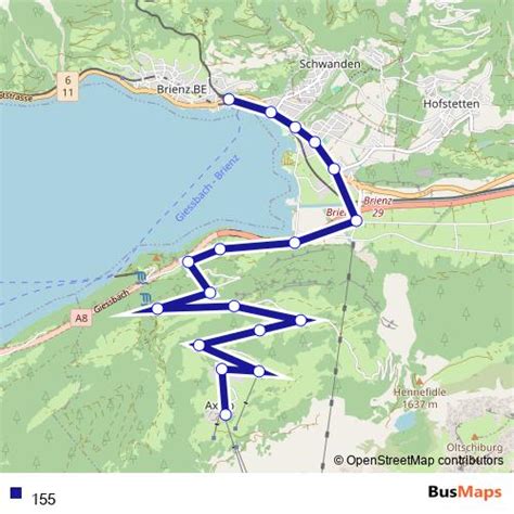 Bus 155 Stops And Times In Interlaken