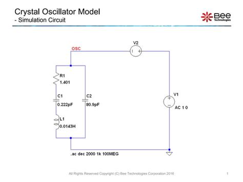 Crystal Oscillator Model Using Ltspice Pptx