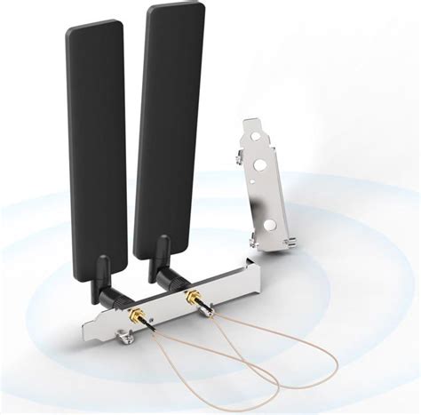 Antenne Wifi Tri Bande 2 4 Ghz 5 8 Ghz 6e 8dbi Rp Sma Mâle Câble 20cm