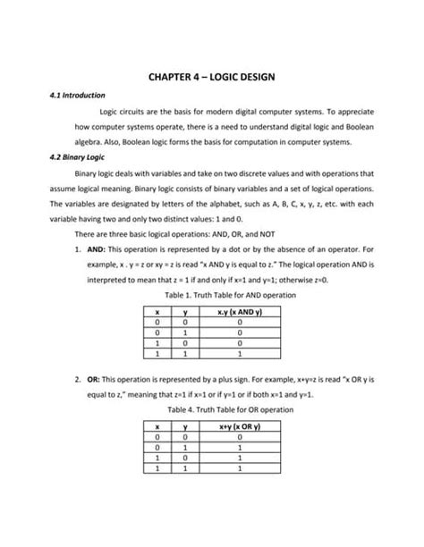 Chapter 4 Logic Design Pdf
