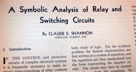 Boole Shannon And The Electronic Computer