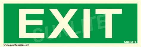 Graphics Green Exit Sign Board Shape Rectangle Dimensions X Mm At Piece In Vasai