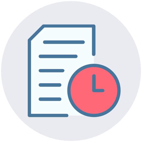 Clock Document Page Sheet Time Icon Download On Iconfinder