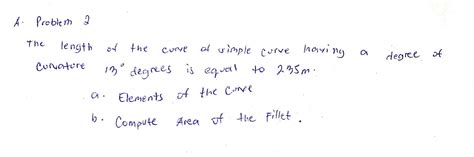 Solved Å Problem a The curve length of the of simple curve Chegg com