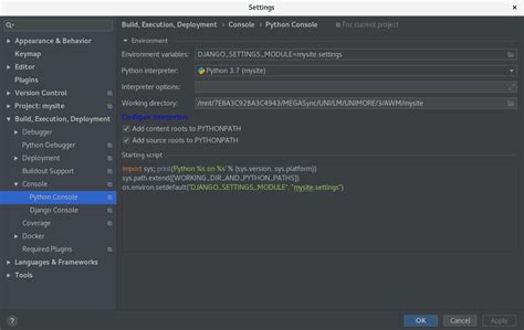 Python ModuleNotFoundError No Module Named Mysite Setting Error When Start Debugging