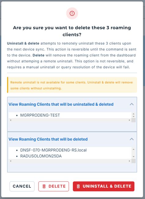 Uninstall Windows Roaming Client V Or Higher DNSFilter