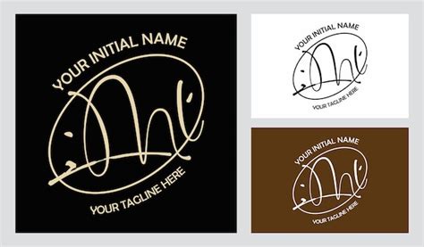 Premium Vector Logo Signature Ml M L Initial Handwriting Ml Initial Handwriting Template