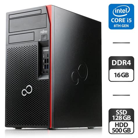 Компьютер Fujitsu Esprimo P758 E85 Mt Core I5 8400 16 Gb Ram 128 Gb Ssd 500 Gb Hdd Uhd 630