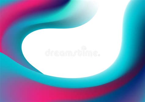 Blue Purple Smooth Liquid Abstract Waves On The White Background Stock Illustration