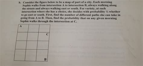 Solved B Consider The Figure Below To Be A Map Of Part Of A Chegg Com