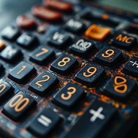 Free Weathered Calculator Buttons Photo Calculator Close Up Buttons