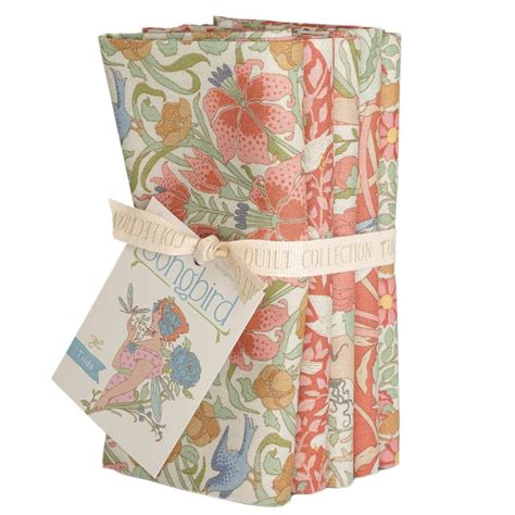 Tilda Songbird Fat Quarter Bundle 5 Piece Fabric Pre Cuts