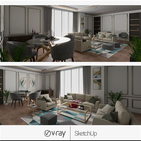 Como Hacer Un Render Interior En Sketchup Vray Sketchup