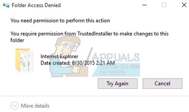Fix You Require Permission From TrustedInstaller