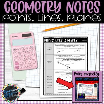 Points Lines And Planes Geometry Notes By Generally Geometry TPT
