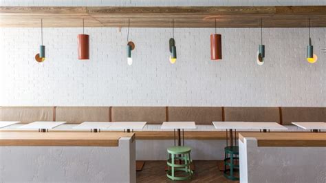 Geometric Lights Tropical Wood And Greenery Accent Elda Bar In San