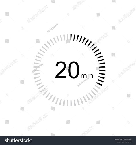 20 Minutes Timer Icon20 Min Digital Stock Vector Royalty Free
