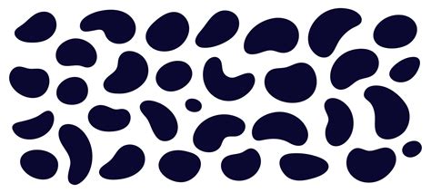 Set Of Abstract Irregular Dynamic Form Organic Amoeba Blobs Shapes Silhouette Blots Flat