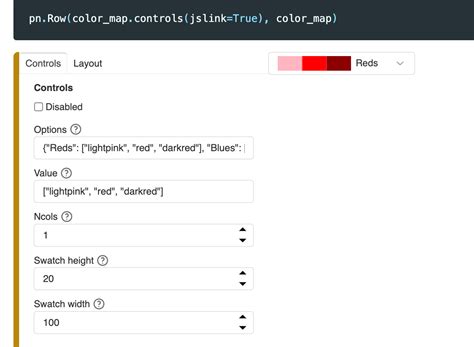 Colormap Widget Should Define Js Value Mapping · Issue 5773 · Holoviz