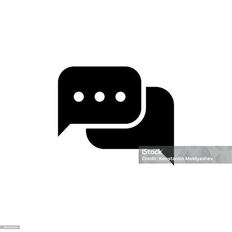 대화 대화 Duologue Interlocution 문자 모양 아이콘 Ui와 Ux 웹 사이트 또는 흰색 배경에서 모바일 응용 프로그램에 대 한 간단한 벡터 0명에 대한 스톡