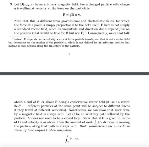 Solved 3 Let B X Y Z Be An Arbitrary Magnetic Field For Chegg Com