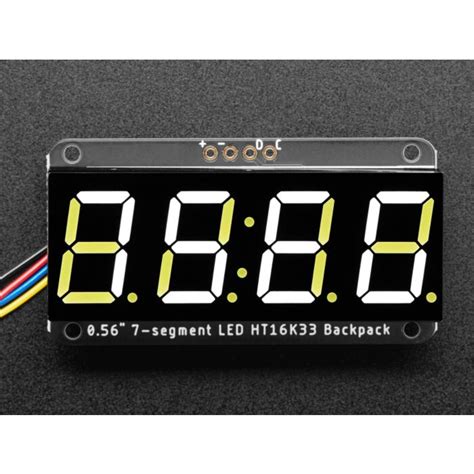 Assembled Adafruit 056 4 Digit 7 Segment Display I2c Backpack