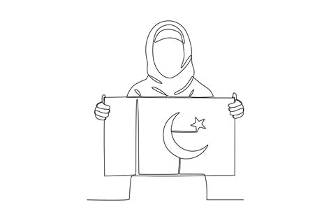 A Woman Holding A Pakistani Flag 35640683 Vector Art At Vecteezy