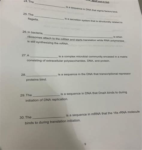 solved spell out in full 24 the is a sequence in dna that sigma