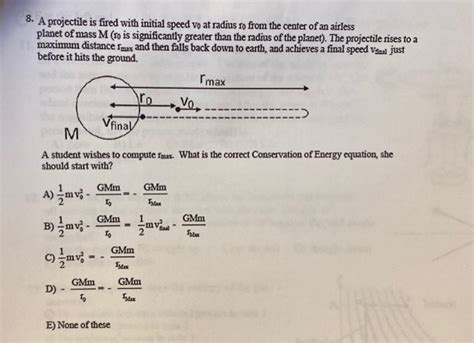 Solved A Projectile Is Fired With Initial Speed Vo At Chegg