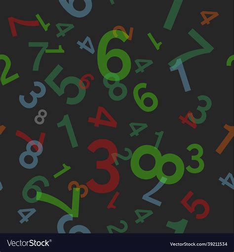Numbers Pattern Royalty Free Vector Image Vectorstock