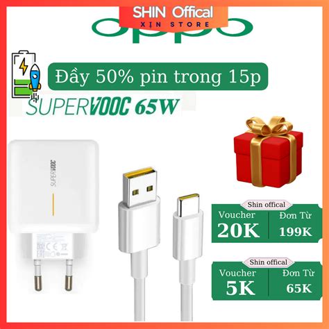Bộ Củ Cáp Sạc Nhanh Super Vooc 65W 80W Oppo Dây Cáp Sạc Vooc Type C Sạc Nhanh Super Vooc Shin
