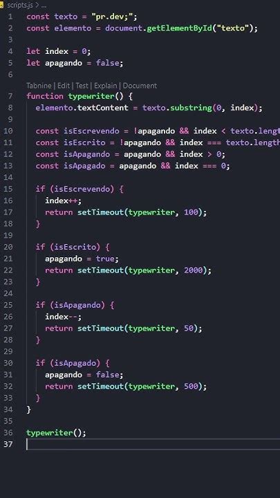 Efeito Máquina De Escrever Com Javascript Javascript Youtube