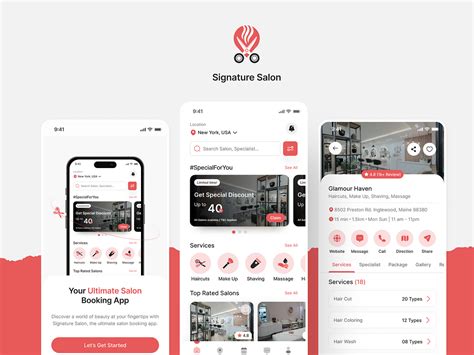 Barber And Beauty Salon Booking Mobile App Figma App Uiux Design