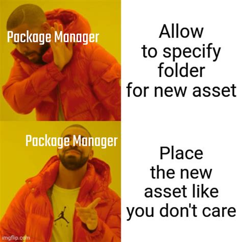 package manager when can we choose a folder r unity3d