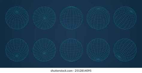 지구본 그리드 구체입니다 스트라이프 3d 와이어프레임 스톡 벡터로열티 프리 2482116801 Shutterstock