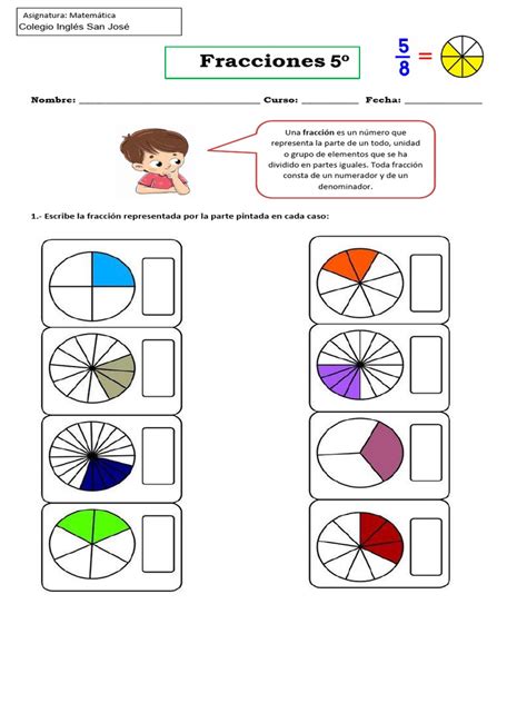 Guía Fracciones 5° Basico Pdf Matemáticas