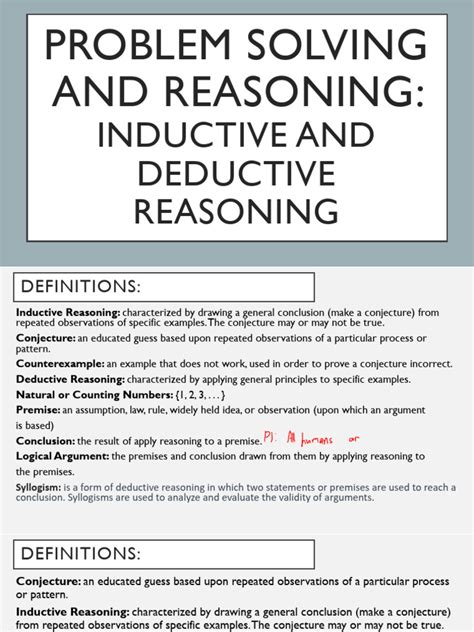 Problem Solving And Reasoning Pdf Deductive Reasoning Argument