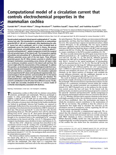 Pdf Computational Model Reproduces Electrochemical Properties In The