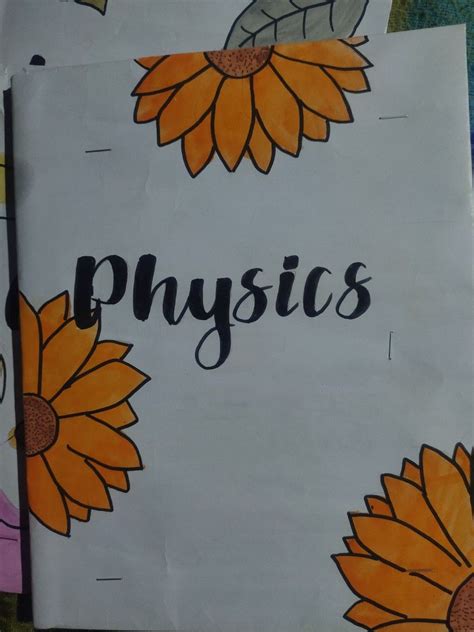 Physics Cover Page Book Art Diy Book Cover Page Design Front Page Design