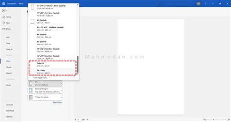 How To Add F4 Folio Paper Size Word Excel Various Printers