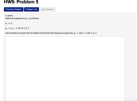 Solved Hw9 Problem 5 Previous Problem Problem List Next