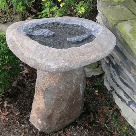 Wholesale Boulder Birdbath On The Stand With Fish Statue Factory And