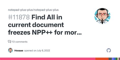 Find All In Current Document Freezes Npp For More Than 2 Minutes