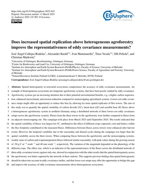 Pdf Does Increased Spatial Replication Above Heterogeneous