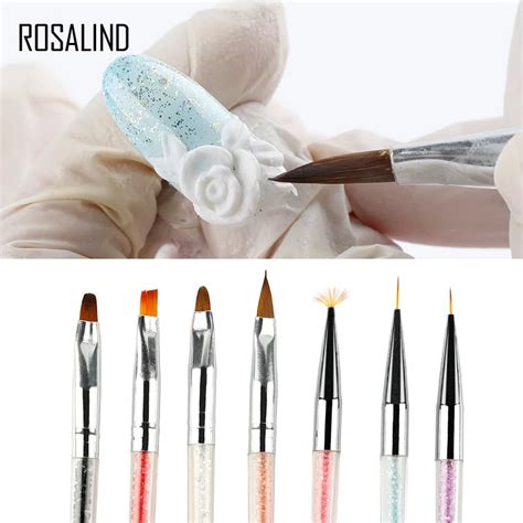 Rosalind 네일 브러쉬 젤 아크릴 세트 손톱 액세서리 드로잉 펜 페인트 브러쉬 매니큐어 네일 아트 브러쉬 장식네일